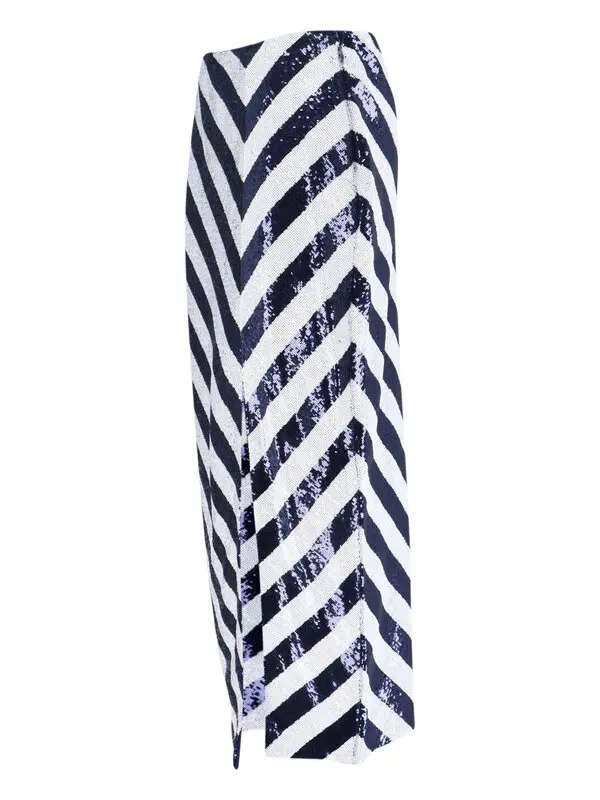 Ralph Lauren Sequin Embellished Midi Skirt - Blue