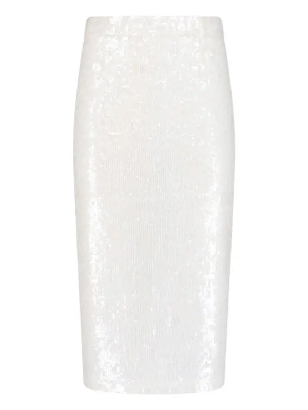 P.a.r.o.s.h Sequin Midi Skirt - White