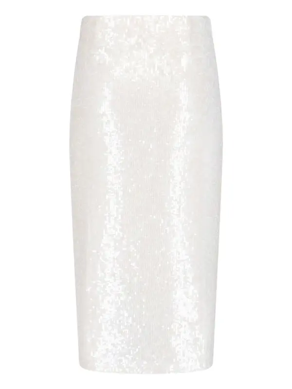 P.a.r.o.s.h Sequin Midi Skirt - White
