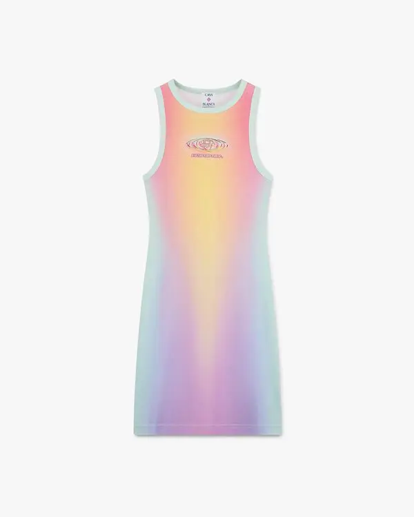 Casablanca Glass Gradient Maxi Tank Dress