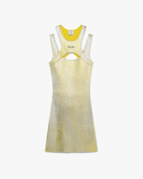 Casablanca Foil Printed Mini Dress