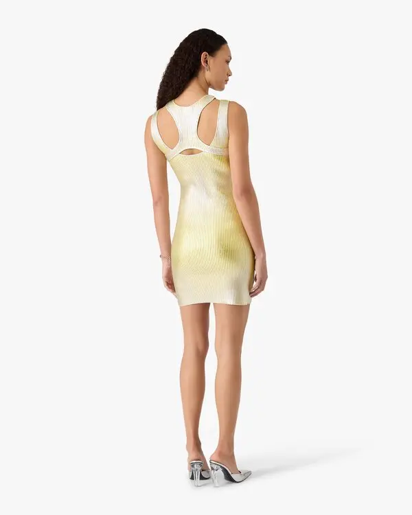 Casablanca Foil Printed Mini Dress