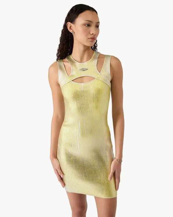 Casablanca Foil Printed Mini Dress