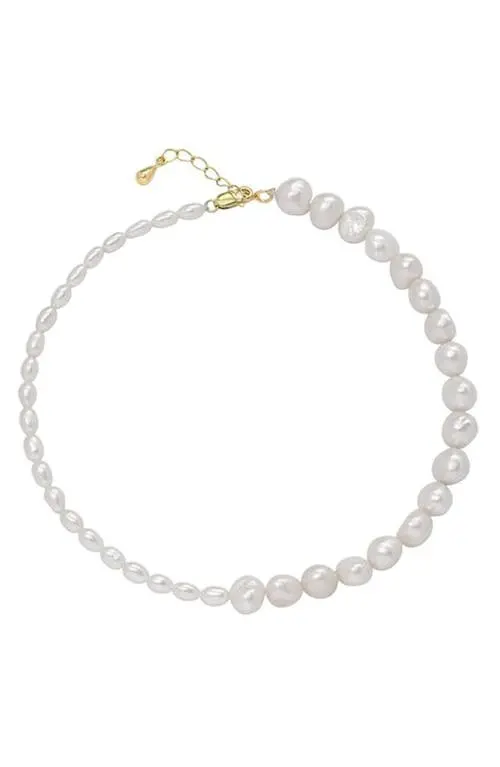 OAK & LUNA Designer Kai Pearl Bracelet And Anklet - Pearl And 18k Gold Plated