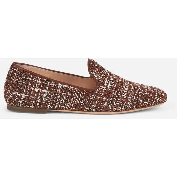 Agl Melange Tweed Loafer - Tweed Brown
