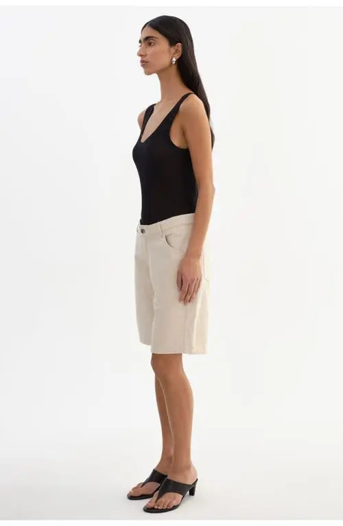LAMARQUE Barry Linen Twill Bermuda Shorts