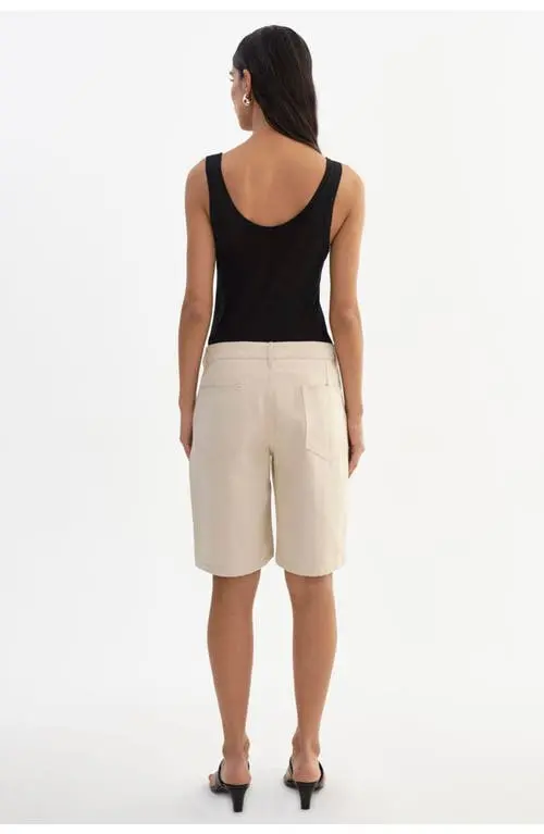 LAMARQUE Barry Linen Twill Bermuda Shorts