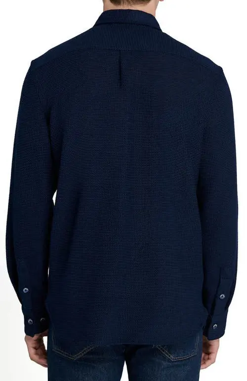CON.STRUCT Slim Fit Solid Shirt Jacket - Navy