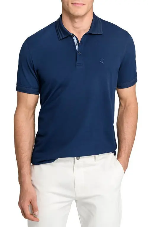 CON.STRUCT Slim Fit Short Sleeve Solid Polo - Navy