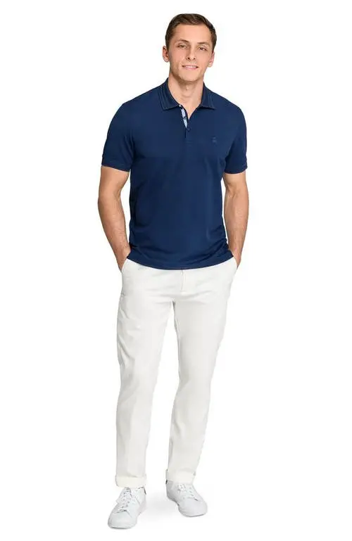CON.STRUCT Slim Fit Short Sleeve Solid Polo - Navy