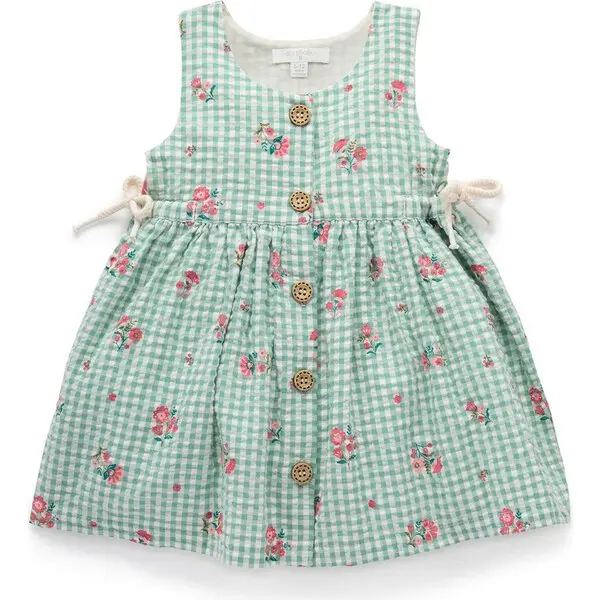 PUREBABY Gingham Pinnie - Frida Print