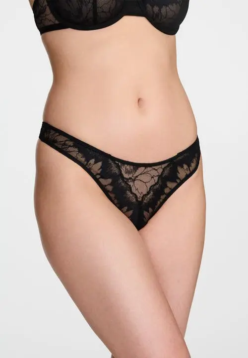 CUUP The Thong Floral Lace - Black