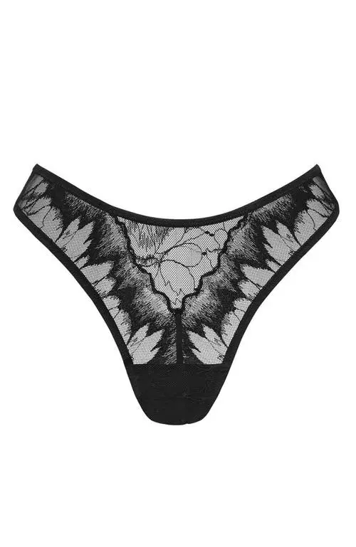 CUUP The Thong Floral Lace - Black