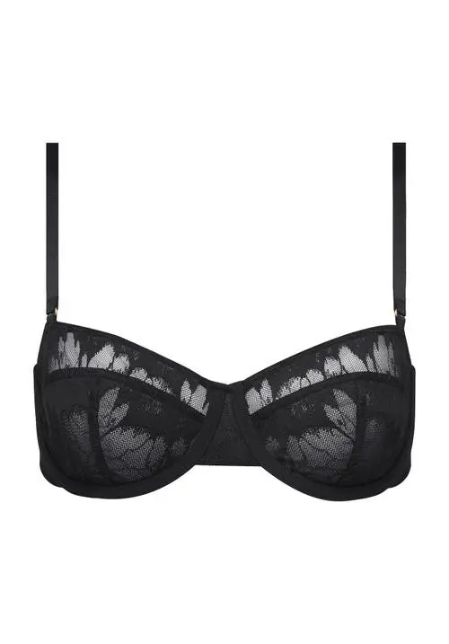 CUUP The Balconette- Floral Lace - Black