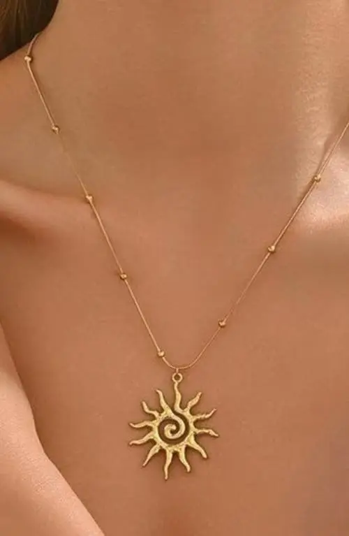 HUMANIST BEAUTY Vortex Sun Pendant Necklace