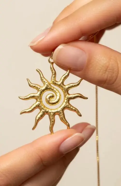 HUMANIST BEAUTY Vortex Sun Pendant Necklace