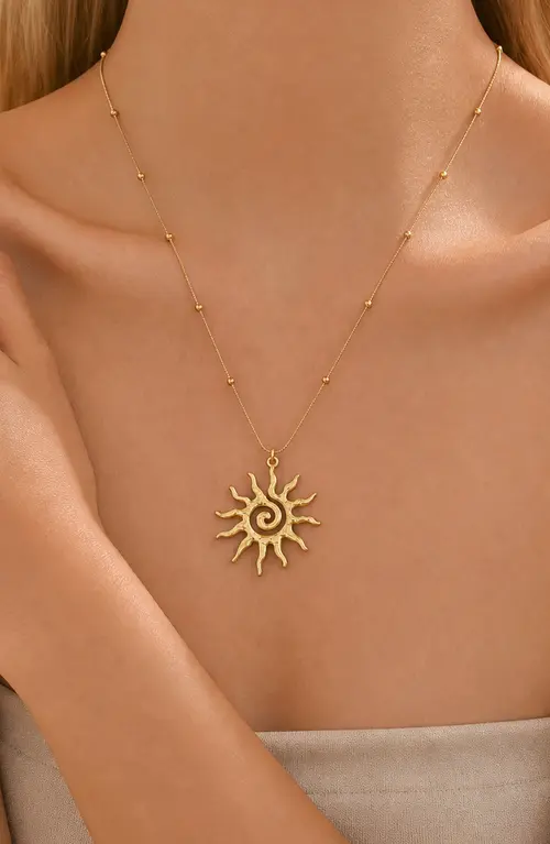 HUMANIST BEAUTY Vortex Sun Pendant Necklace