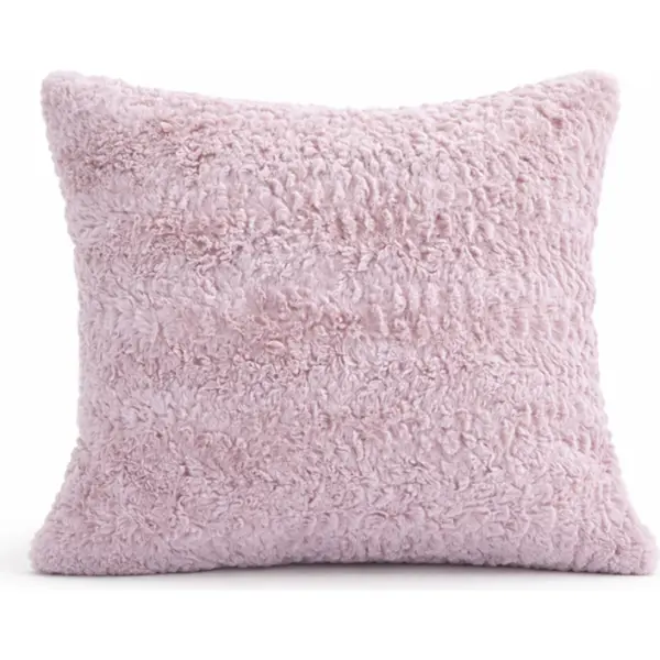 SEA TO ME BLANKETS Pacific Faux Fur Pillow - Napa Valley Rosewater