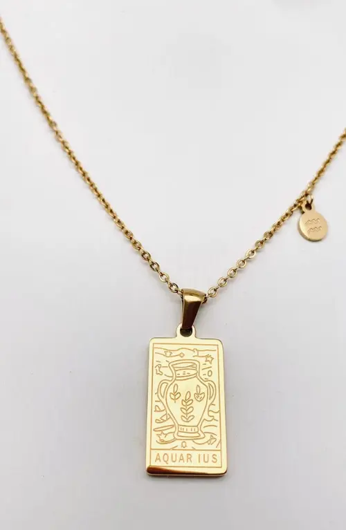 HUMANIST BEAUTY Zodiac Constellation Pendant Necklace - Aquarius