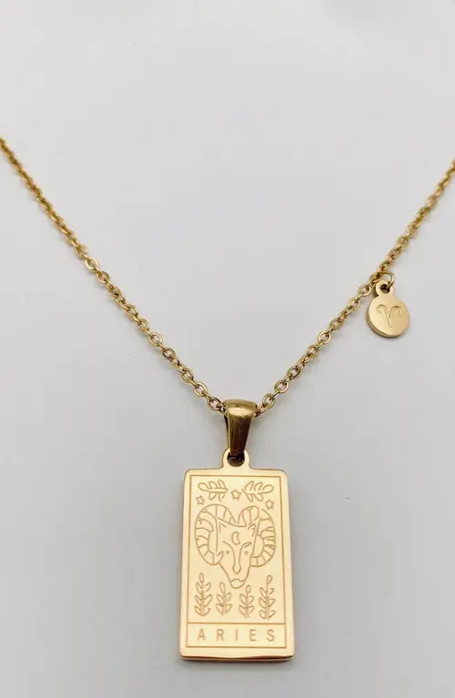 HUMANIST BEAUTY Zodiac Constellation Pendant Necklace - Aries