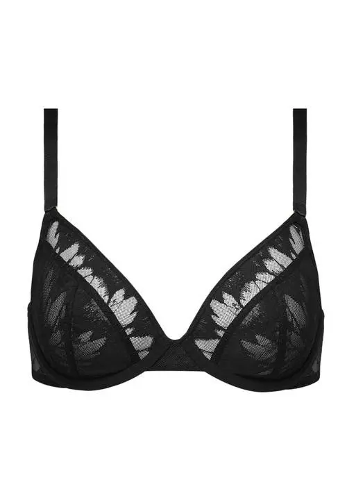 CUUP The Plunge Floral Lace - Black
