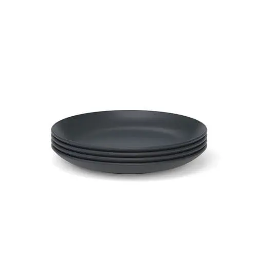 EKOBO Round Side Plateset Of 4 - Black