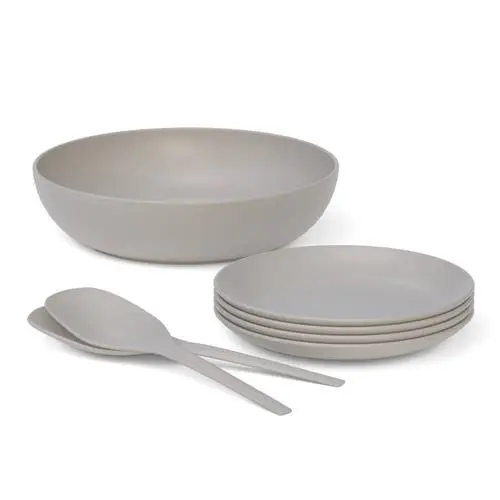 EKOBO Round Side Plateset Of 4 - Stone