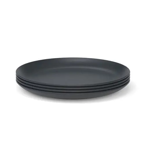 EKOBO Round Dinner Plateset Of 4 - Black