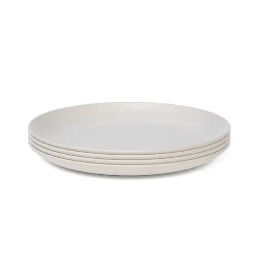 EKOBO Round Dinner Plateset Of 4 - Off White