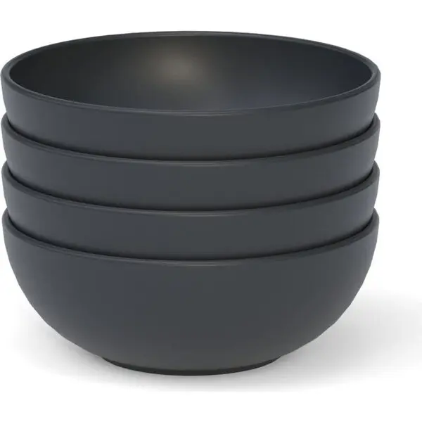 EKOBO Round Cereal Bowlset Of 4 - Black