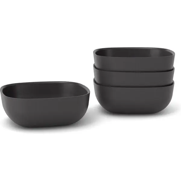 EKOBO Square Cereal Bowlset Of 4 - Black