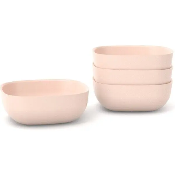 EKOBO Square Cereal Bowlset Of 4 - Blush