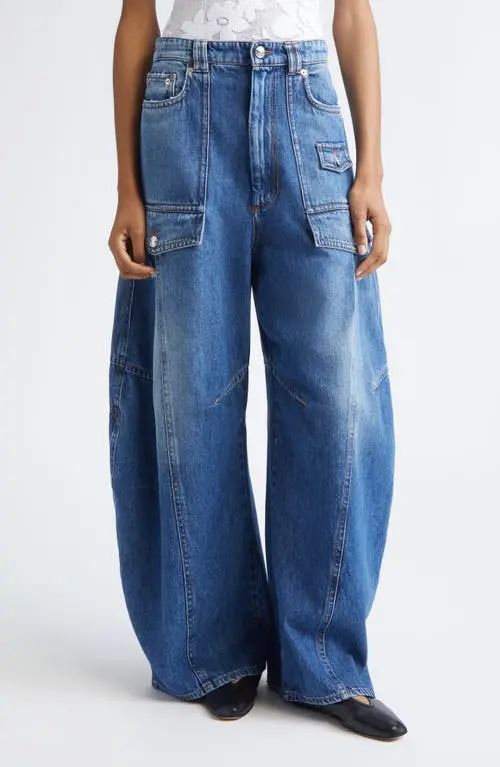 Sportmax Violino Utility Barrel Leg Jeans - Midnight Blue