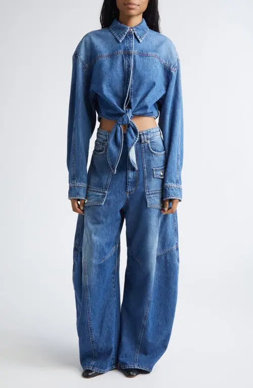 Sportmax Violino Utility Barrel Leg Jeans - Midnight Blue