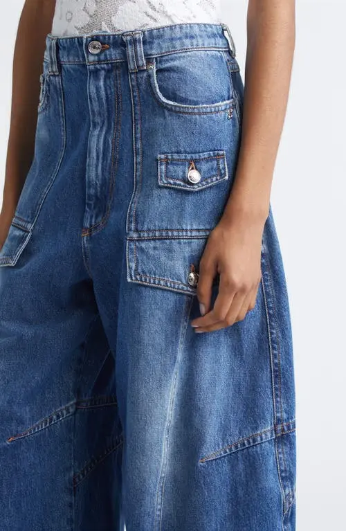 Sportmax Violino Utility Barrel Leg Jeans - Midnight Blue