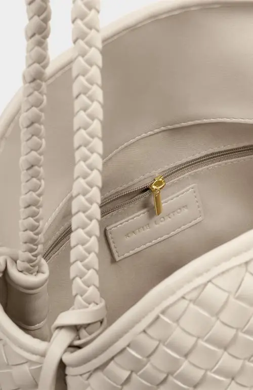 KATIE LOXTON Nova Hand Woven Large Shoulder Bag - Oyster