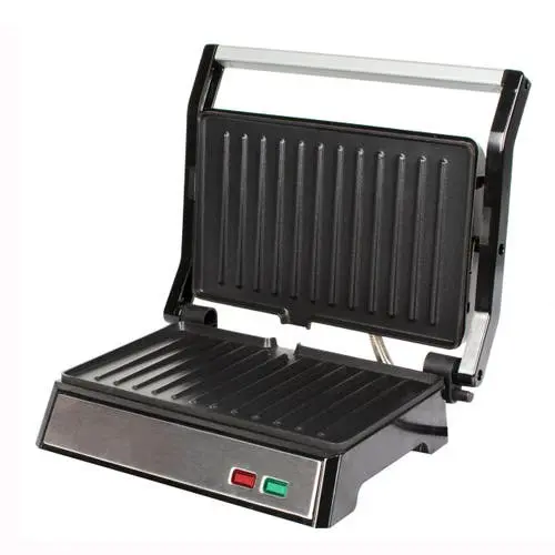 MEGACHEF Electric Dual Plate Non-stick Panini Grill Contact Press With Drip Tray
