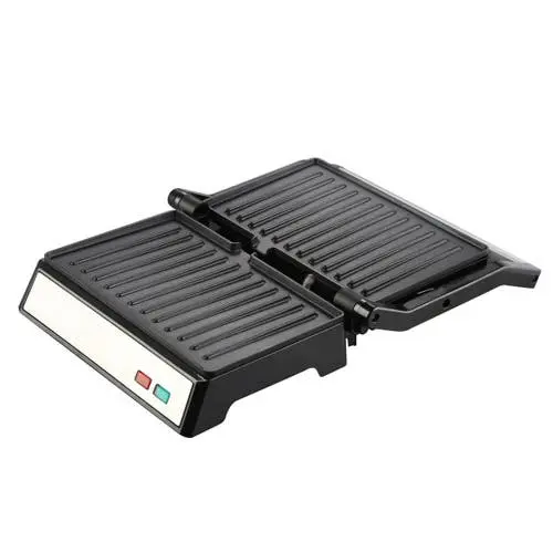 MEGACHEF Electric Dual Plate Non-stick Panini Grill Contact Press With Drip Tray