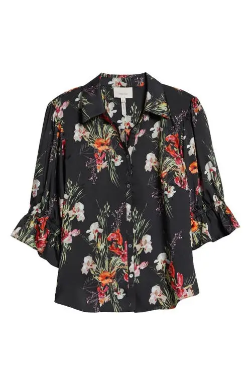 Cinq À Sept Fiona Iris Bouquet Button-up Top