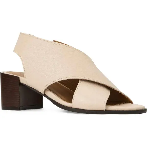 Aquatalia Dovera Weatherproof Slingback Sandal - Sand Pebble Leather