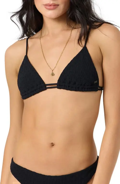 O'Neill Willow Weave Tanning Triangle Bikini Top - Black