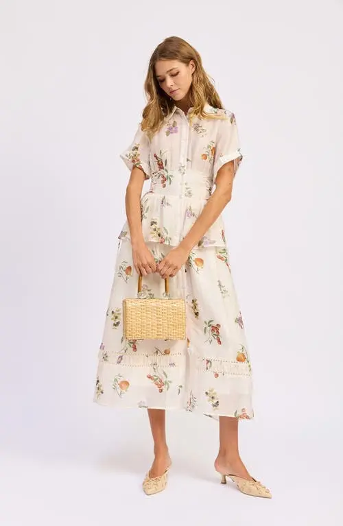 EN SAISON Tulsa Floral Tiered Shirtdress