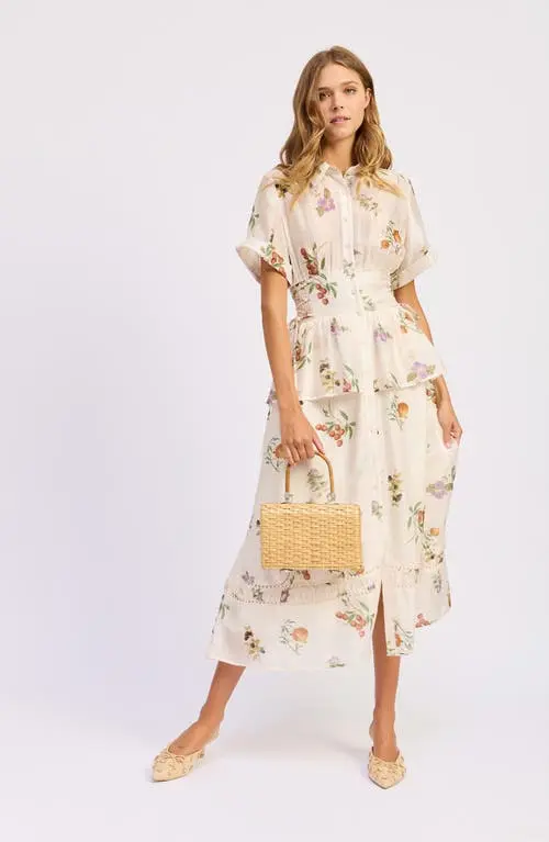 EN SAISON Tulsa Floral Tiered Shirtdress