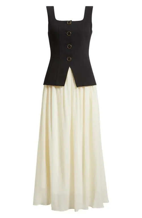 Moon River Sleeveless Two-piece Dress