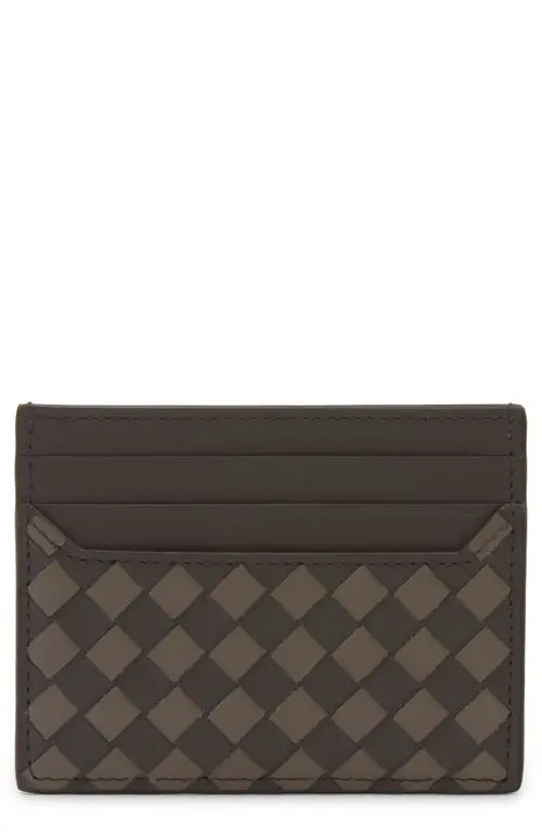 Bottega Veneta Small Intrecciato Horizontal Card Holder - 1362 Lapilli Drizzle