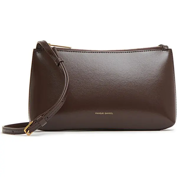 MANSUR GAVRIEL Mini Gaia Leather Crossbody Bag - Chocolate/warm Grey