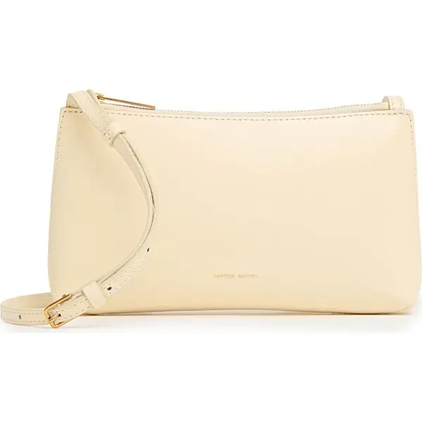 MANSUR GAVRIEL Mini Gaia Leather Crossbody Bag - Crema/ebony