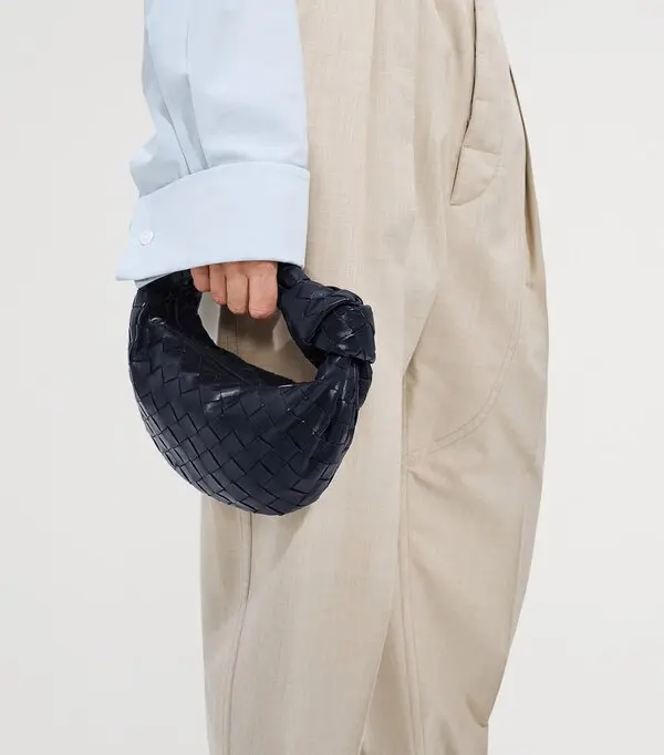 Bottega Veneta Mini Leather Jodie Bag - Blue