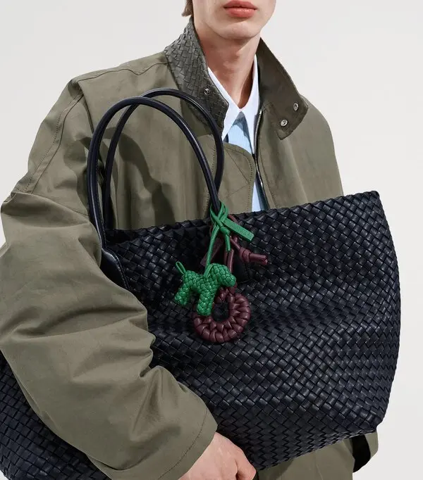 Bottega Veneta Lambskin Intrecciato Dog Charm