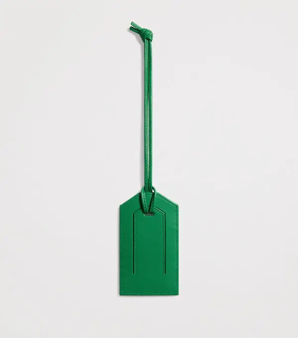 Bottega Veneta Intrecciato Leather Luggage Tag - Green